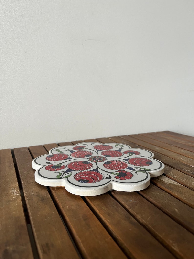 Beautiful Vintage Ceramic Trivet, Made in Turkey - Etsy