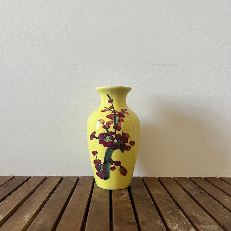 Yellow Flower Vase - Etsy