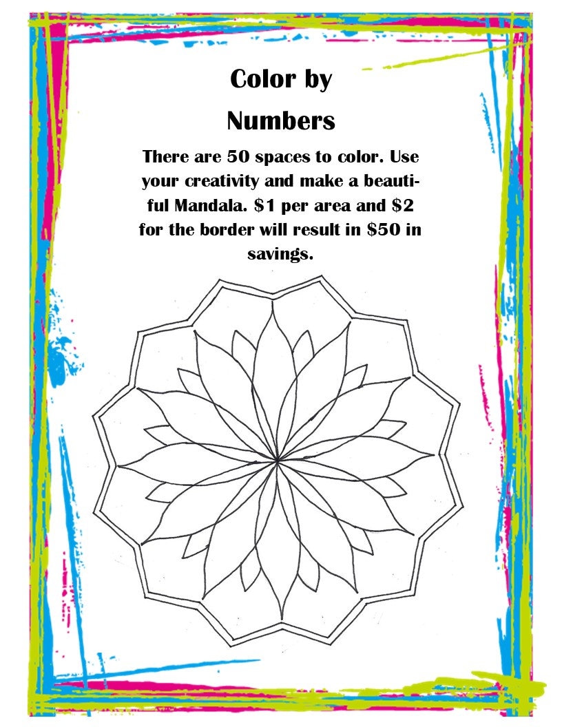 Color by Number Savings Challenge - Etsy