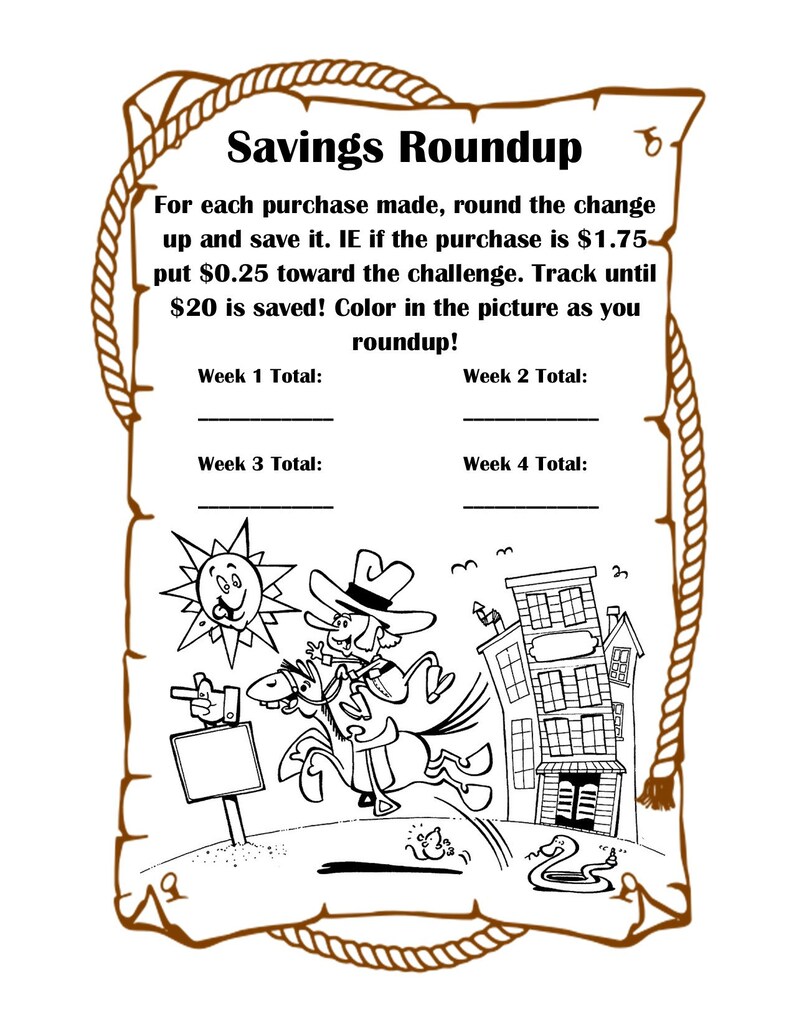 Savings Round up Savings Challenge - Etsy
