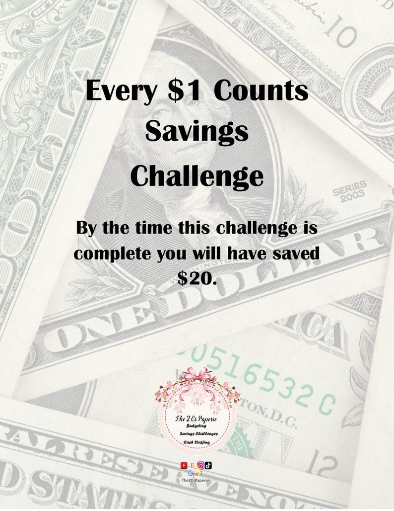 Every Dollar Counts Savings Challenge - Etsy