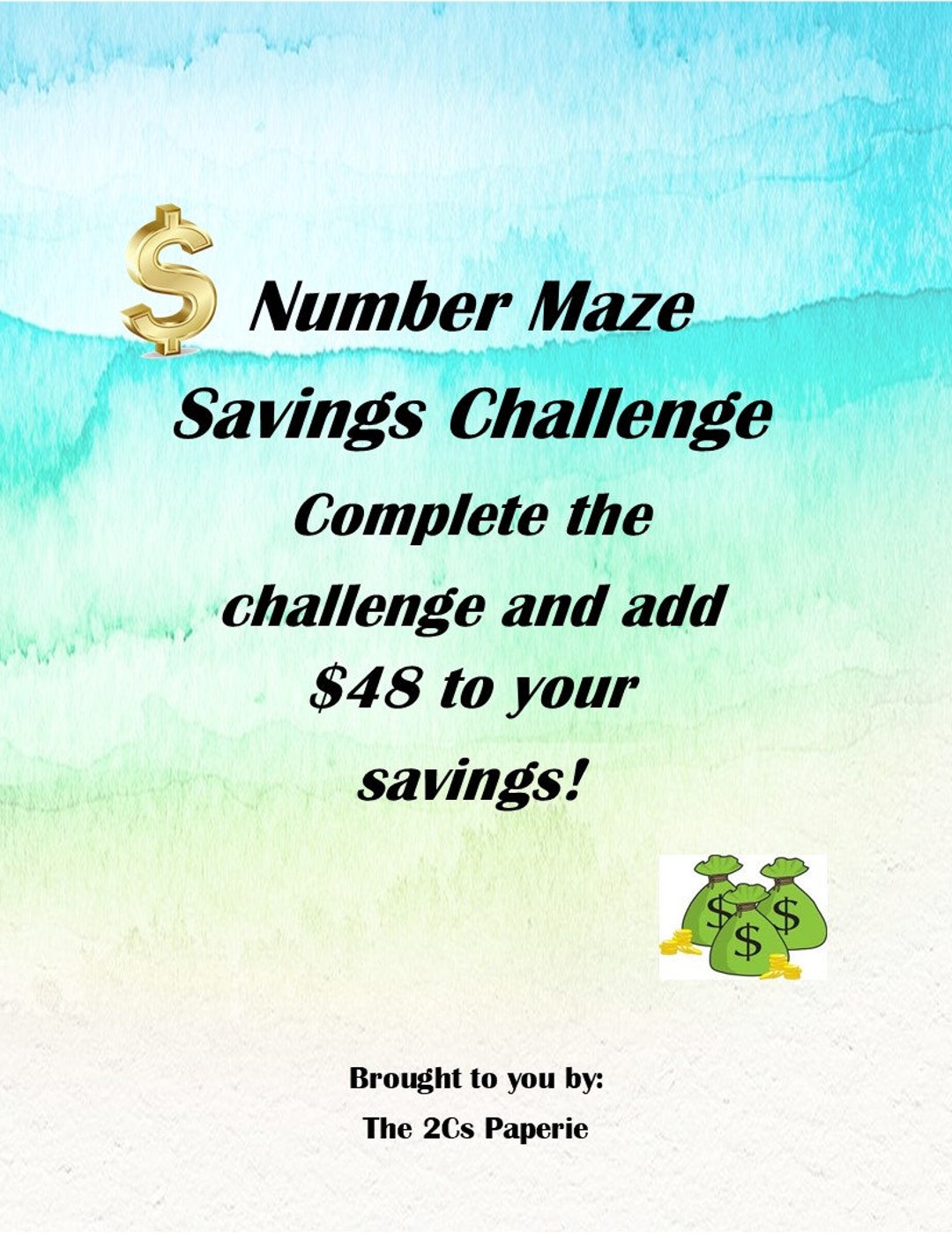 Number Maze Savings Challenge - Etsy