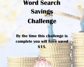 Word Search Savings Challenge Game Cash Envelope, Budgeting - Etsy