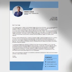 CV Template With Photo, Professional Resume Template for Word & Pages ...