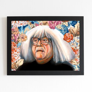 Frank Framed Art , Oil Painting Funny Canvas , Danny Devito Art Print ...