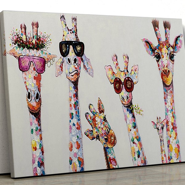 Giraffe Canvas Art - Etsy