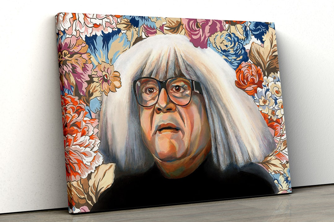Frank Framed Art , Oil Painting Funny Canvas , Danny Devito Art Print ...