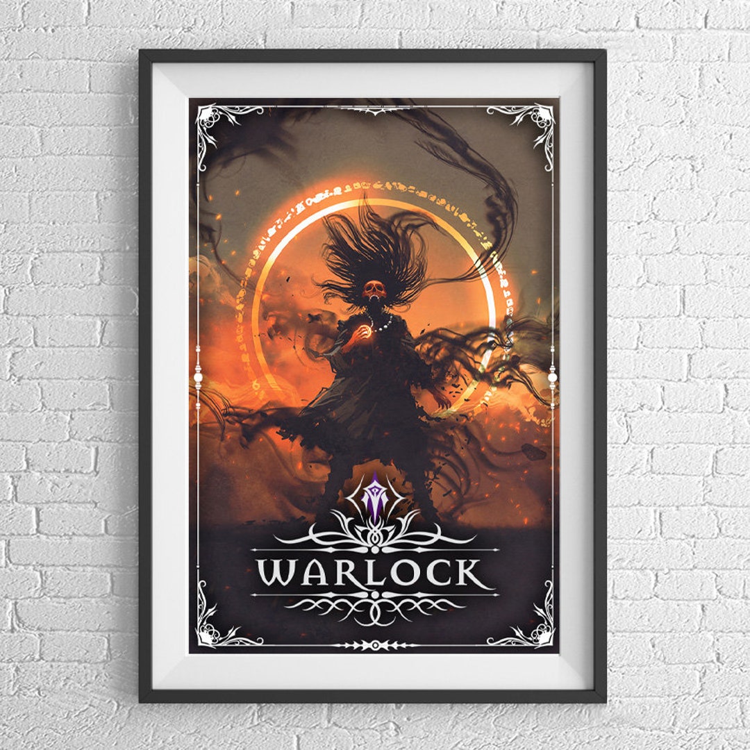 Warlock Poster 24 X 36 Celebrating RPG and D&D Like Games - Etsy