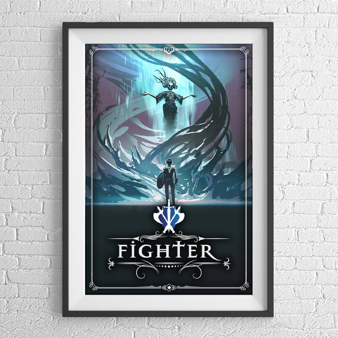 Fighter Poster 24 X 36 Celebrating RPG and D&D Like Games - Etsy