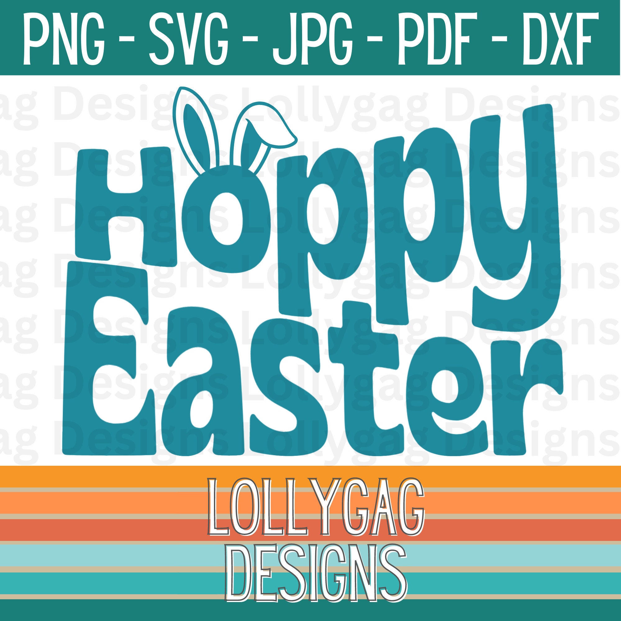 Hoppy Easter Svg, Easter Svg, Clipart, Cut File for Cricut, Silhouette ...