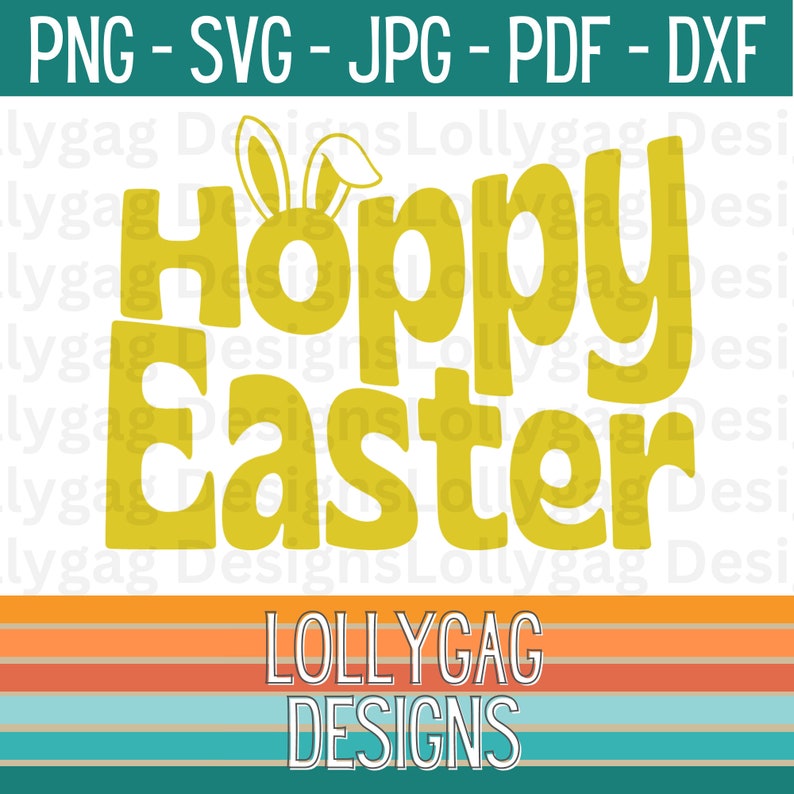 Hoppy Easter Svg, Easter Svg, Clipart, Cut File for Cricut, Silhouette ...