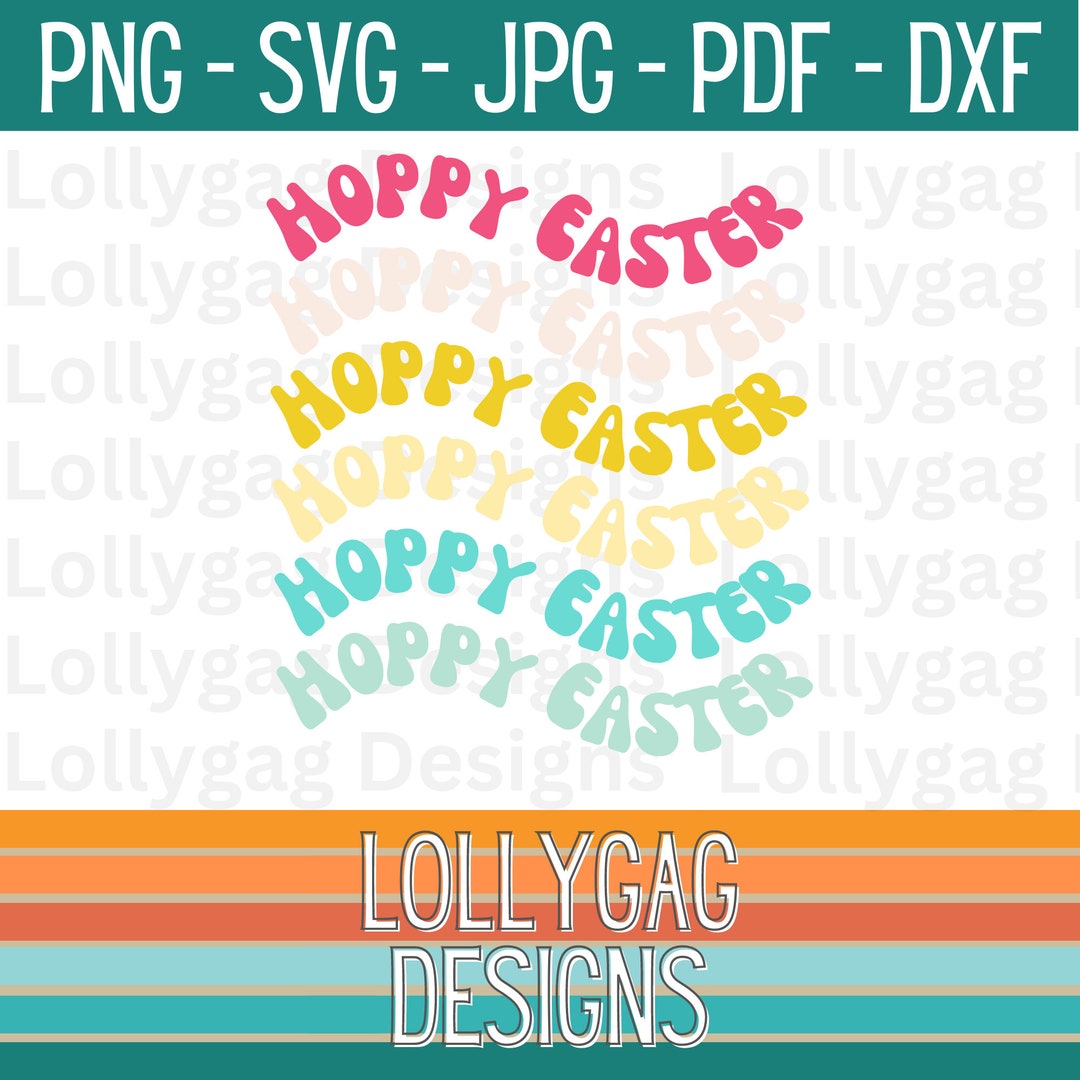 Hoppy Easter Svg, Easter Svg, Clipart, Cut File for Cricut, Silhouette ...