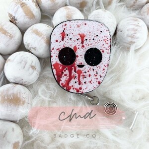 Jason Badge Holder, Horror Movie Badge Reel, Halloween Gift, Nurse ID ...