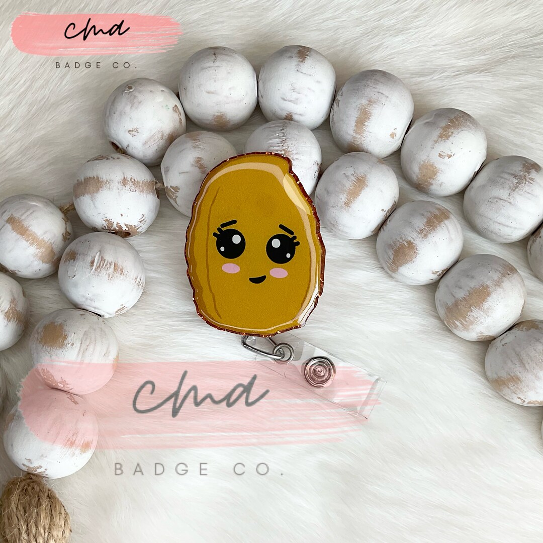 Food Badge Reel, Chicken Nugget Badge Reel, Badge Reel Cute, Badge Reel ...