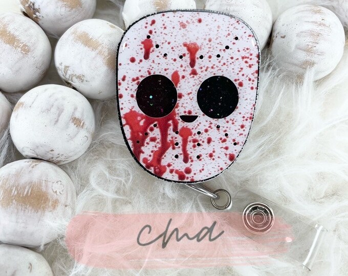 Jason Badge Holder, Horror Movie Badge Reel, Halloween Gift, Nurse ID ...