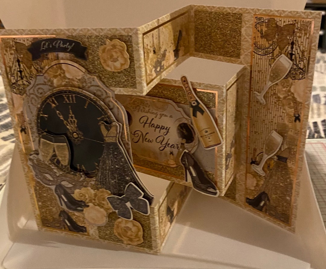 Handmade Christmas Concertina Card - Etsy UK