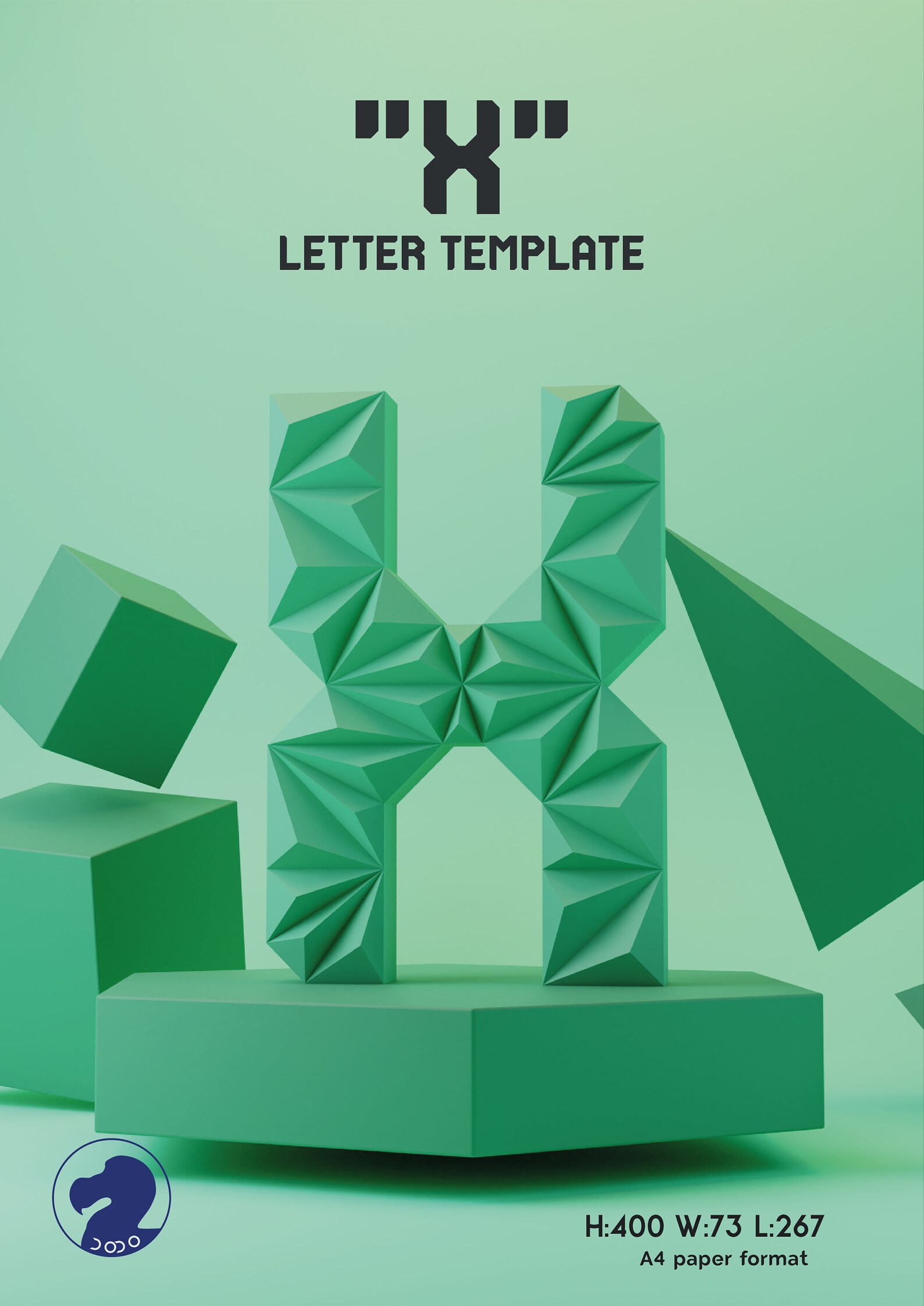 Papercraft 3D X LETTER, Low Poly ALPHABET, Decor for Home, Letter ...