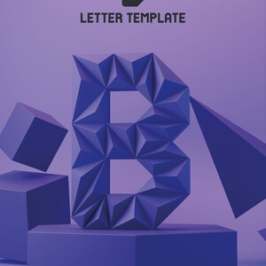 Papercraft 3D A - Z LETTERS, Low Poly ALPHABET, Decor for Home, Letter Sculpture,pdf Template ...