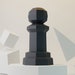 3D Pawn Chess Papercraft Template: Low Poly Sculpture (PDF) - Etsy