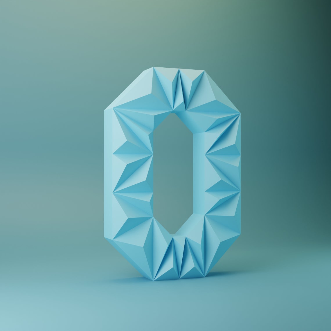 Papercraft 3D Letter O Template: Low Poly Alphabet Sculpture (PDF) - Etsy