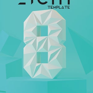 Low Poly Number, Digits Papercraft, Numbers Papercraft PDF Template 3d ...