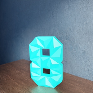 Low Poly Number Digits Papercraft Numbers Papercraft PDF - Etsy