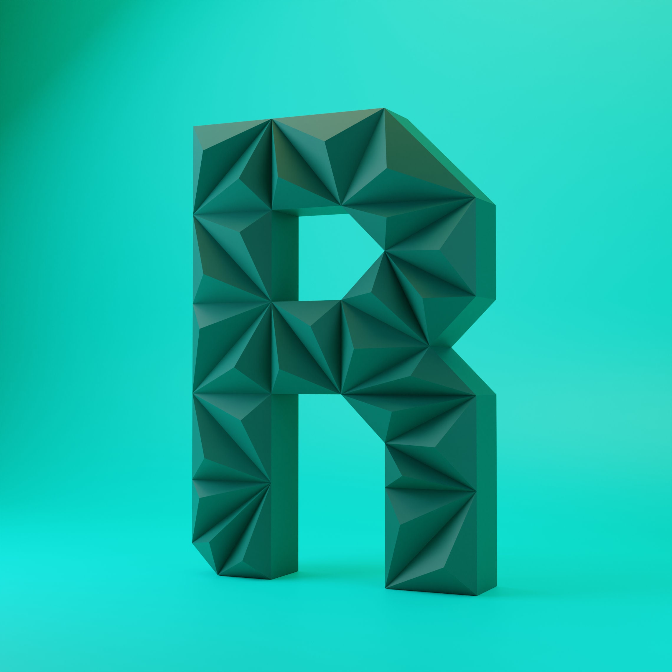 Papercraft 3D R LETTER Low Poly ALPHABET Decor for Home - Etsy Canada