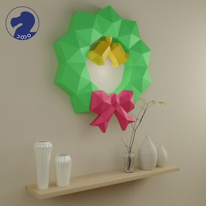 Papercraft Wreath 3D Wreath Christmas Wreath Papercraft - Etsy