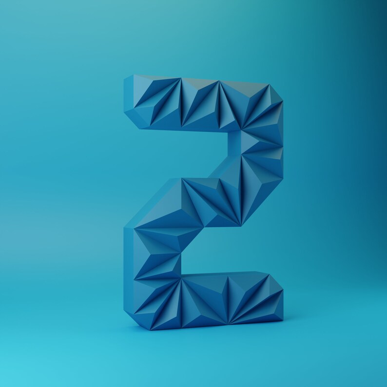Papercraft 3D Z LETTER Low Poly ALPHABET Decor for Home - Etsy