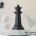3D Queen Chess Papercraft Template,papercraft Chess Pieces,3d Chess ...