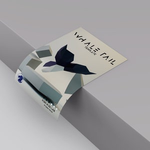 Whale Tail Papercraft: Low Poly 3D Sculpture (PDF Template) - Etsy