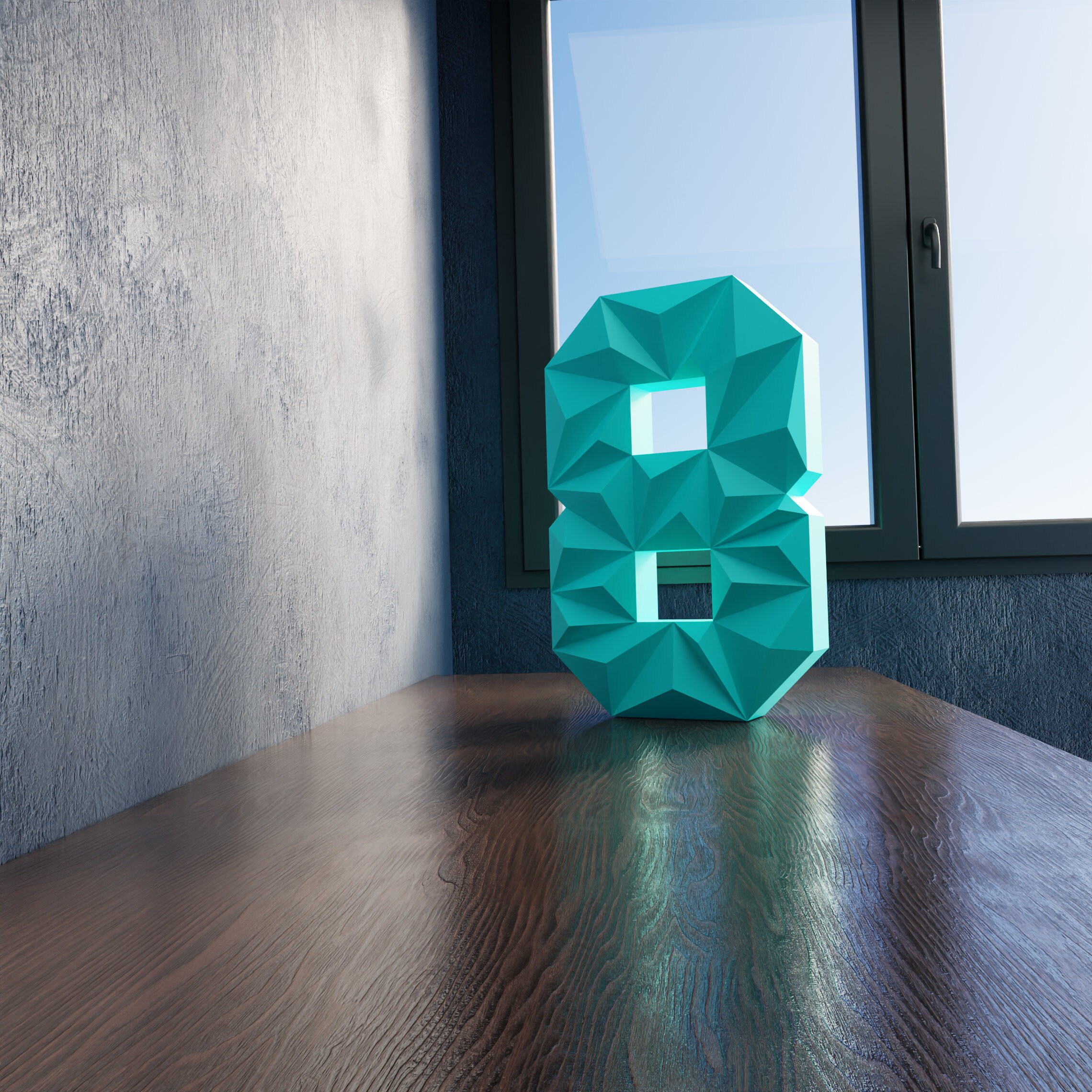 Low Poly Number Digits Papercraft Numbers Papercraft PDF - Etsy