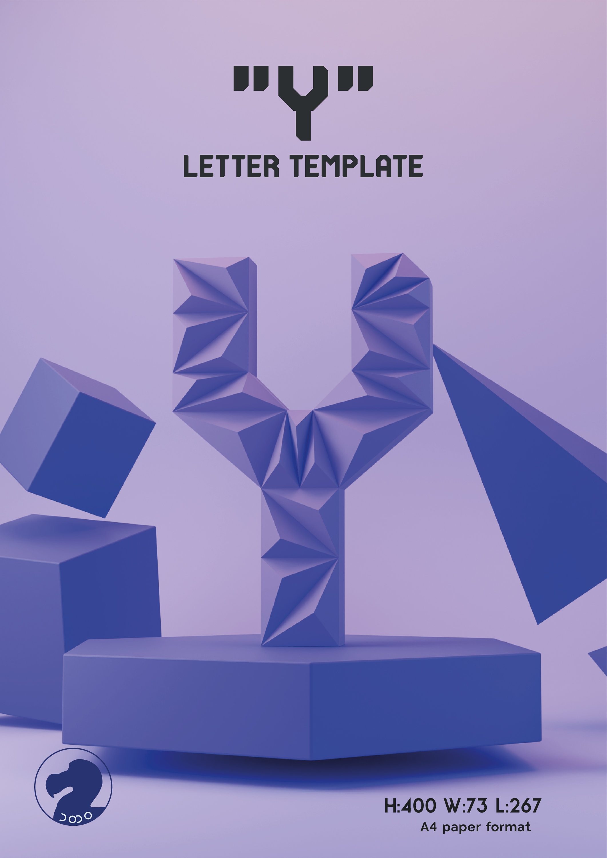 3D Papercraft Y Letter Sculpture: Low Poly Alphabet (PDF Template) - Etsy