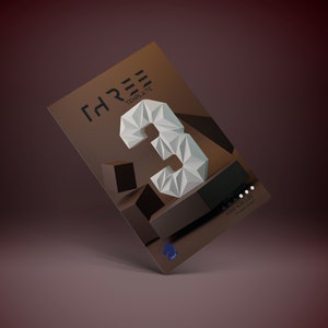 Low Poly Number, Digits Papercraft, Numbers Papercraft PDF Template 3d ...