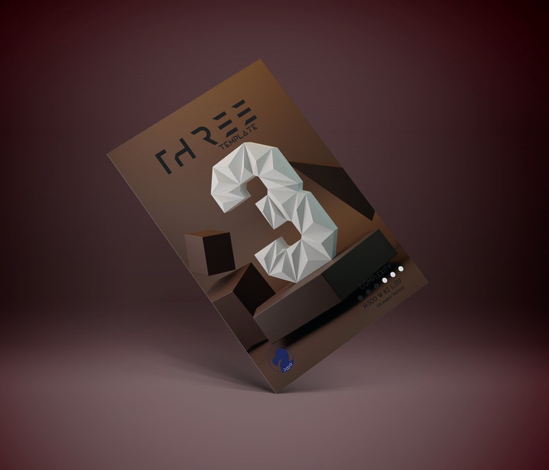 Low Poly Number Digits Papercraft Numbers Papercraft PDF - Etsy