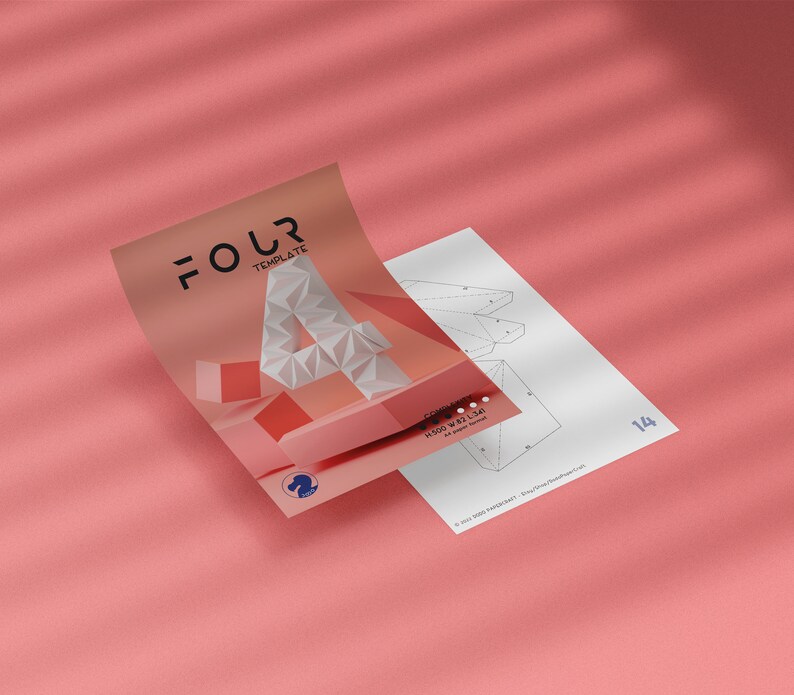 Low Poly Number Digits Papercraft Numbers Papercraft PDF - Etsy