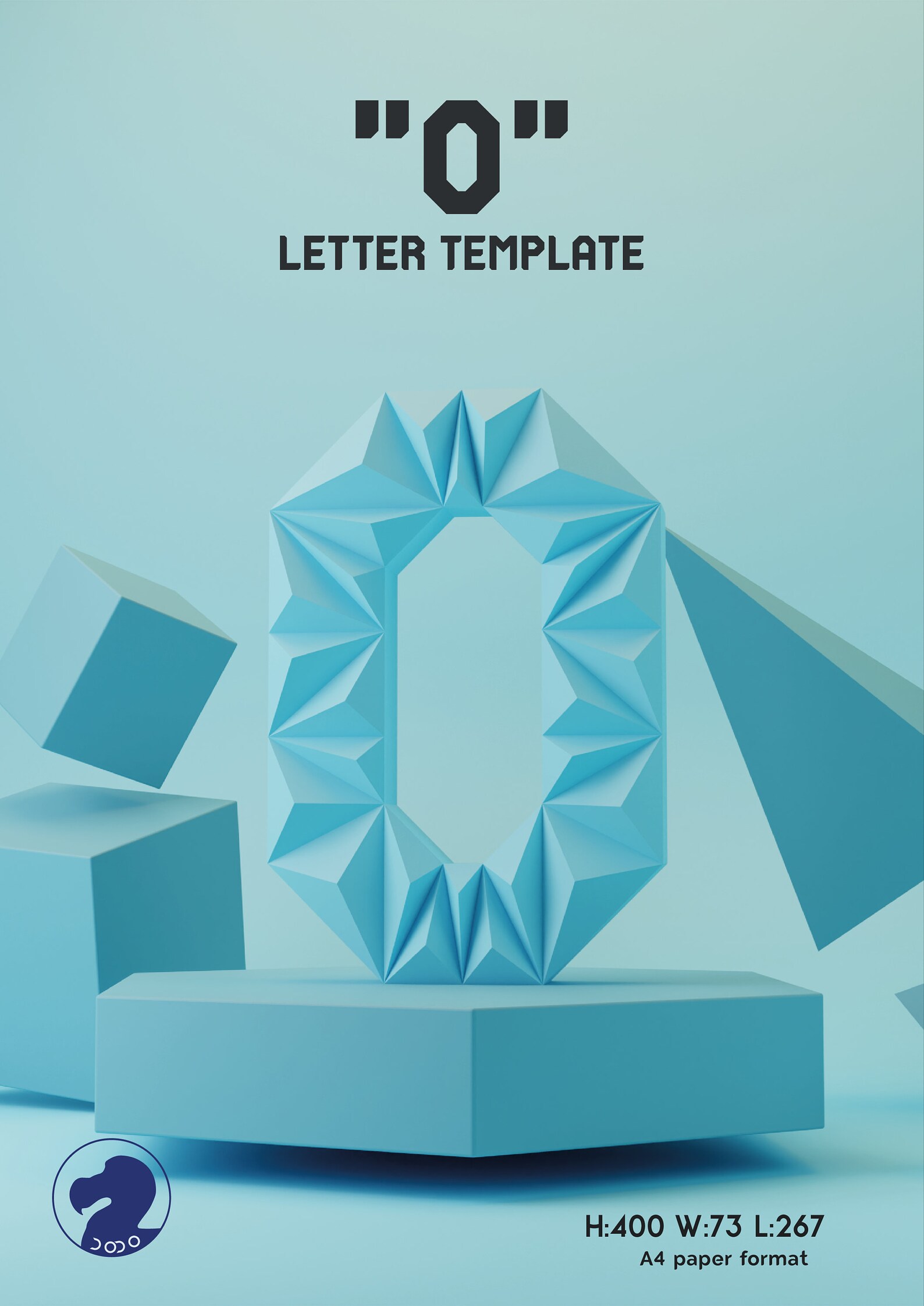 Papercraft 3D Letter O Template: Low Poly Alphabet Sculpture (PDF) - Etsy