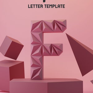Papercraft 3D A - Z LETTERS, Low Poly ALPHABET, Decor for Home, Letter ...