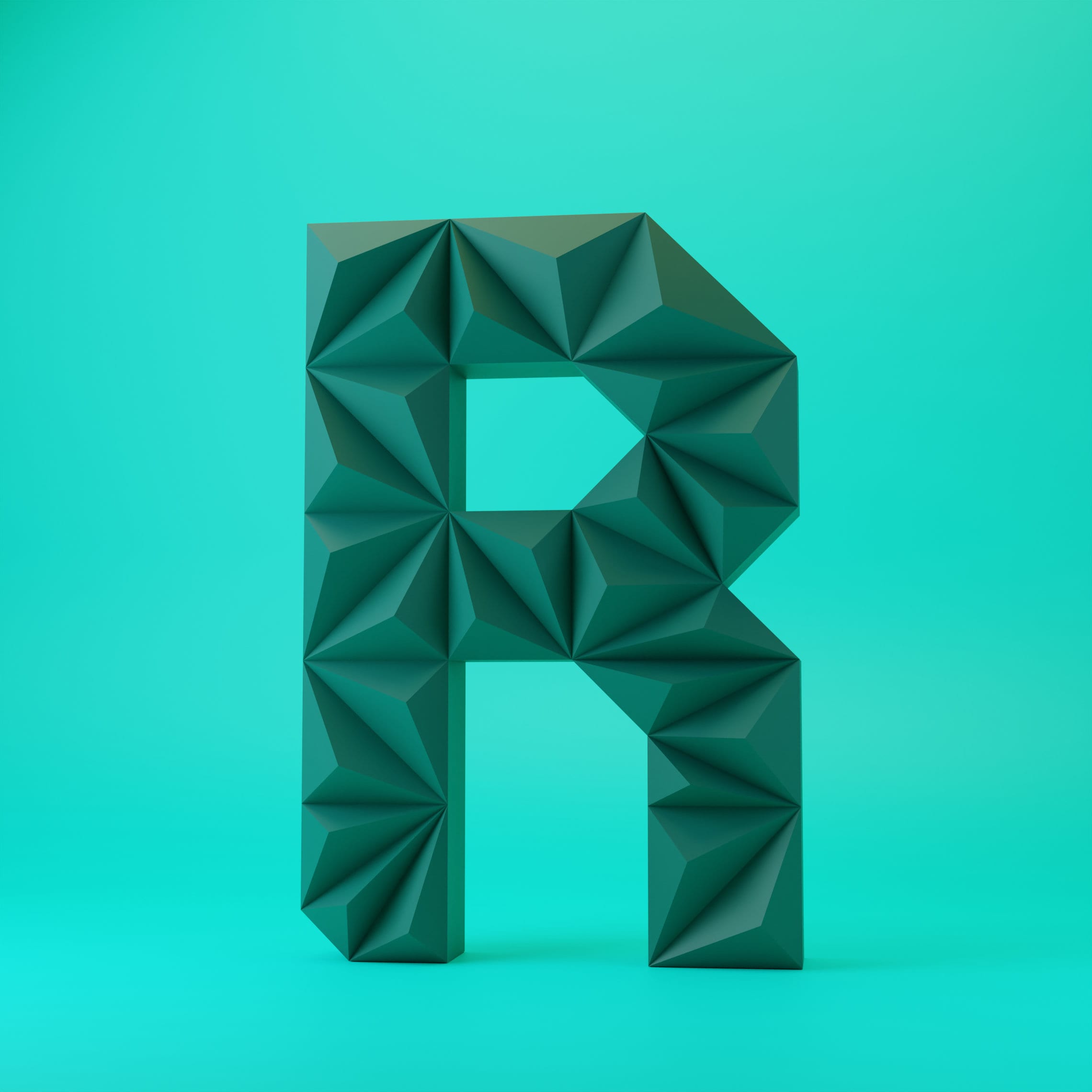 Papercraft 3D R LETTER Low Poly ALPHABET Decor for Home - Etsy Canada