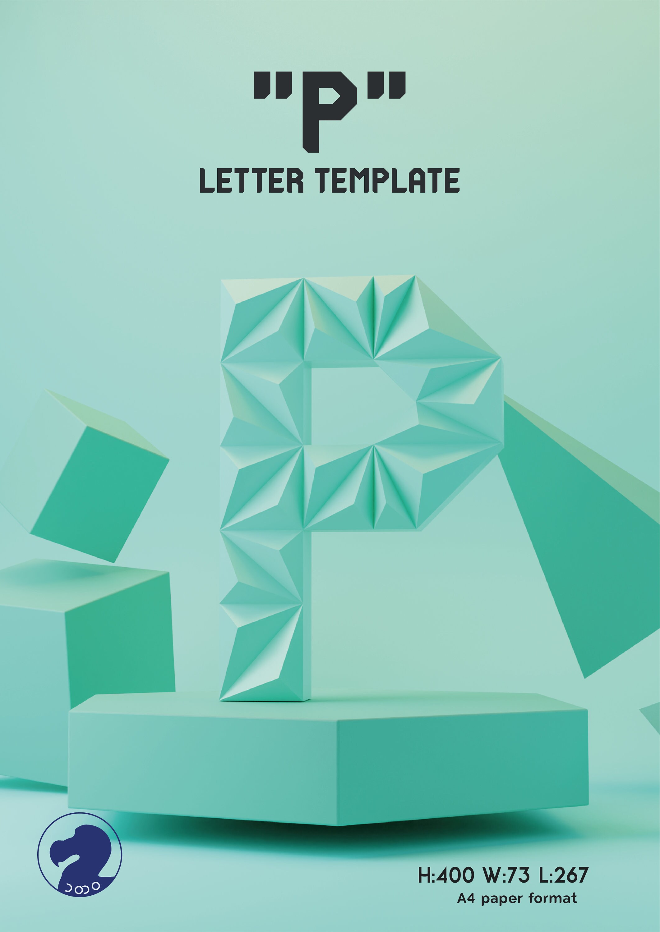 Papercraft 3D P LETTER Low Poly ALPHABET Decor for Home - Etsy