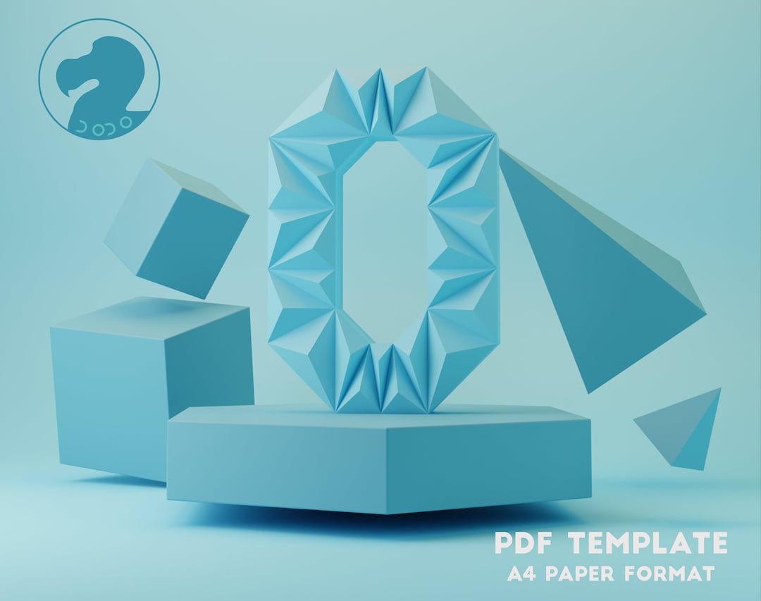 Papercraft 3D O LETTER, Low Poly ALPHABET, Decor for Home, Letter ...