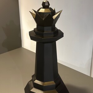 3D Queen Chess Papercraft Template,papercraft Chess Pieces,3d Chess ...