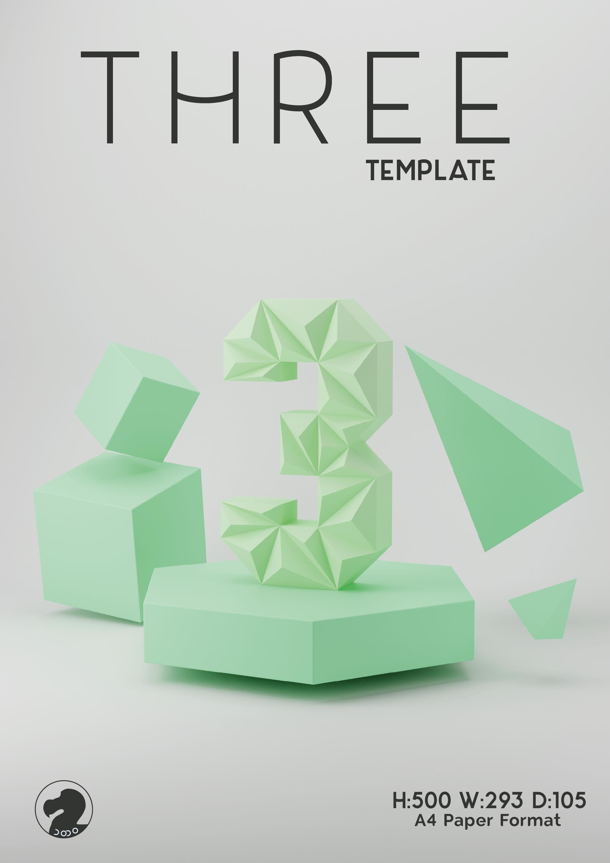 Low Poly Number Papercraft: 3D Model Sculpture (PDF Template) - Etsy