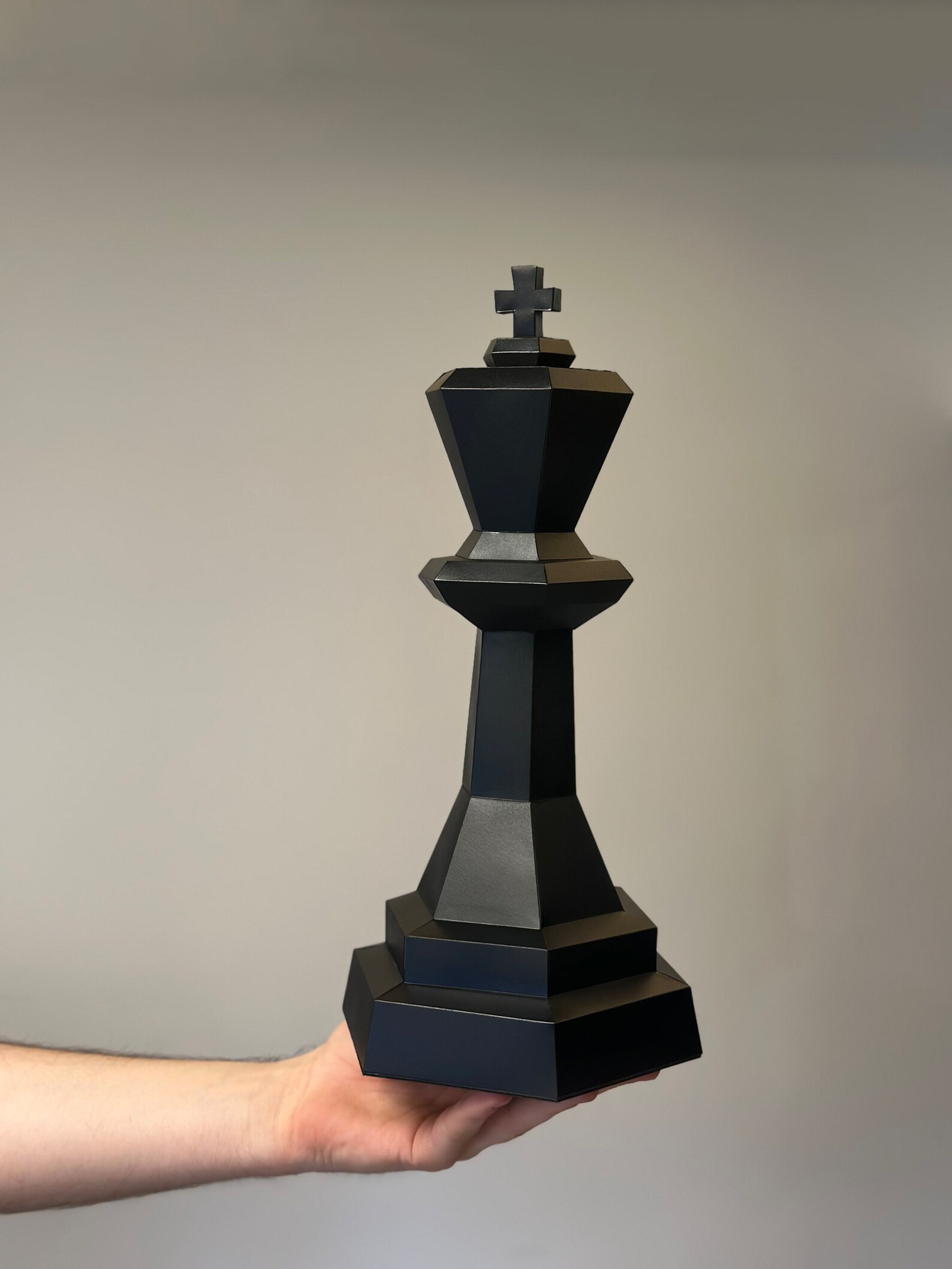 3D King Chess Papercraft Template,papercraft Chess Pieces,3d Chess, Low ...