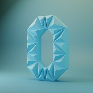 Papercraft 3D O LETTER, Low Poly ALPHABET, Decor for Home, Letter ...