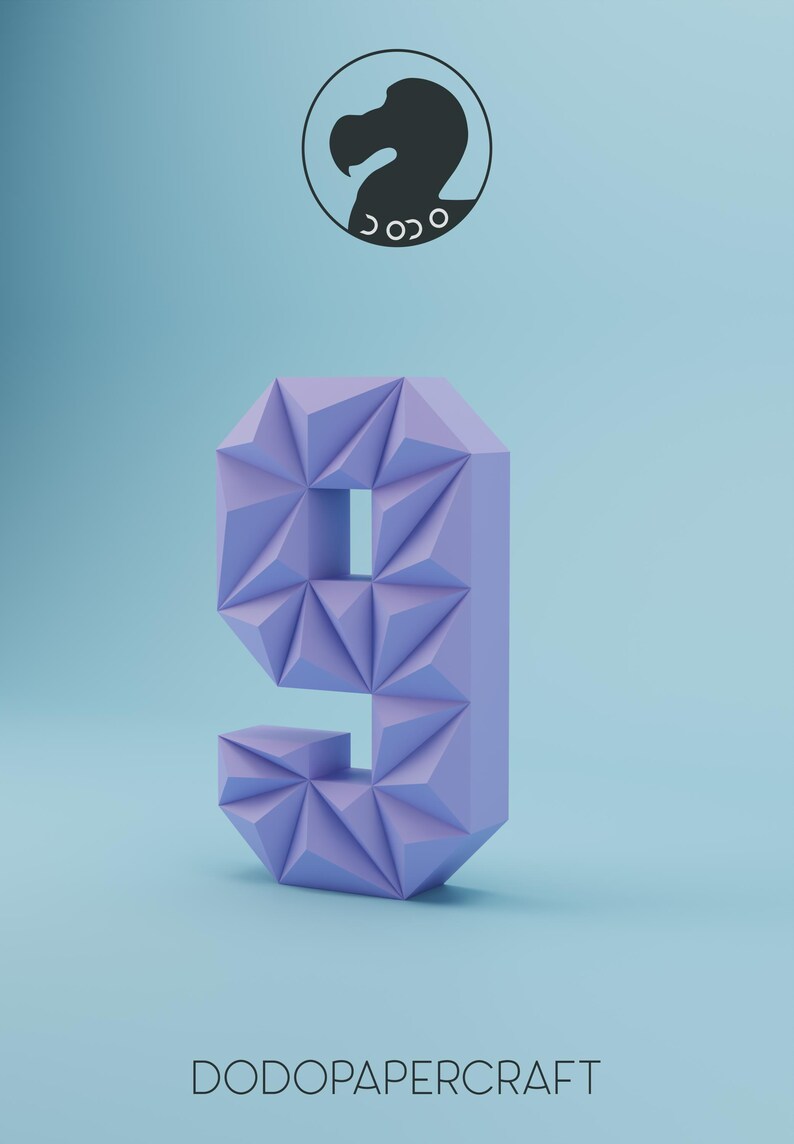 Low Poly Number Papercraft: 3D Model Sculpture (PDF Template) - Etsy Canada
