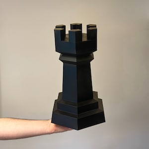 3D Rook Chess Papercraft Template: Low Poly Sculpture (PDF) - Etsy