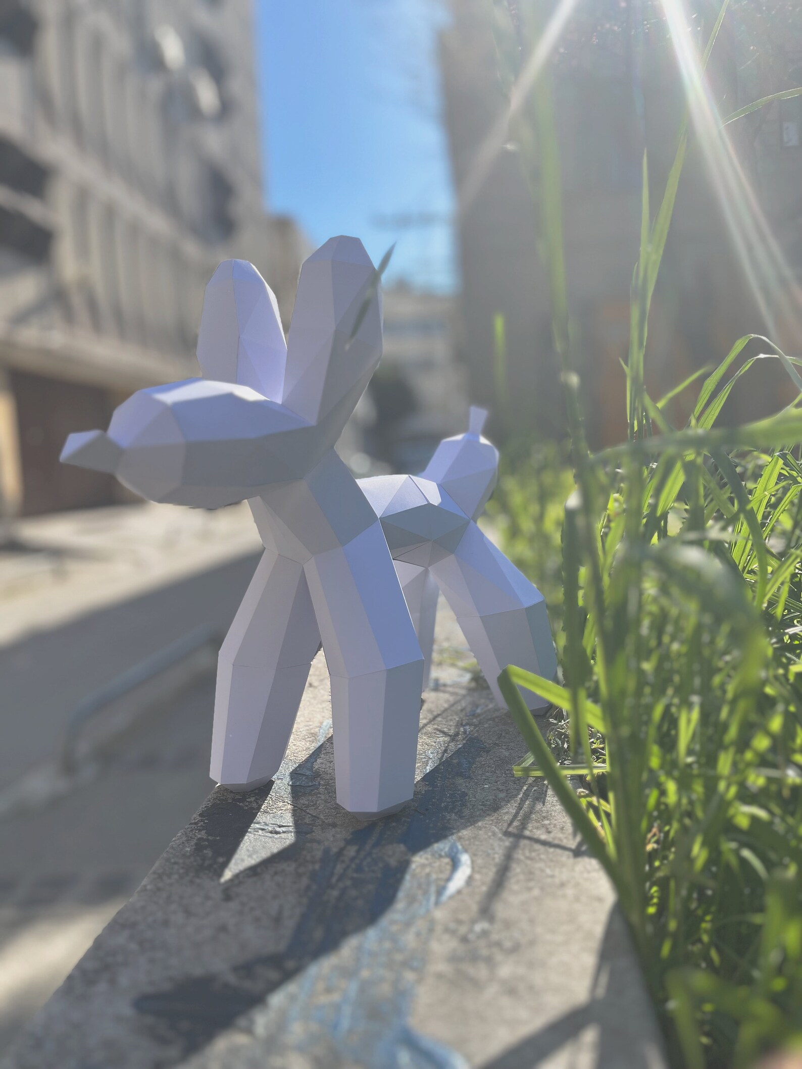 Balloon Dog Paper Craft DIY Sculpture PDF Origami Digital - Etsy