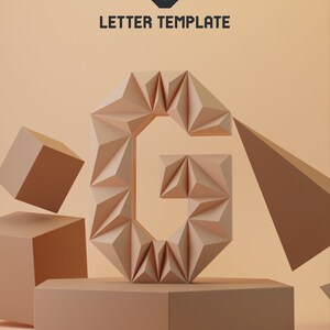 Papercraft 3D A - Z LETTERS, Low Poly ALPHABET, Decor for Home, Letter ...