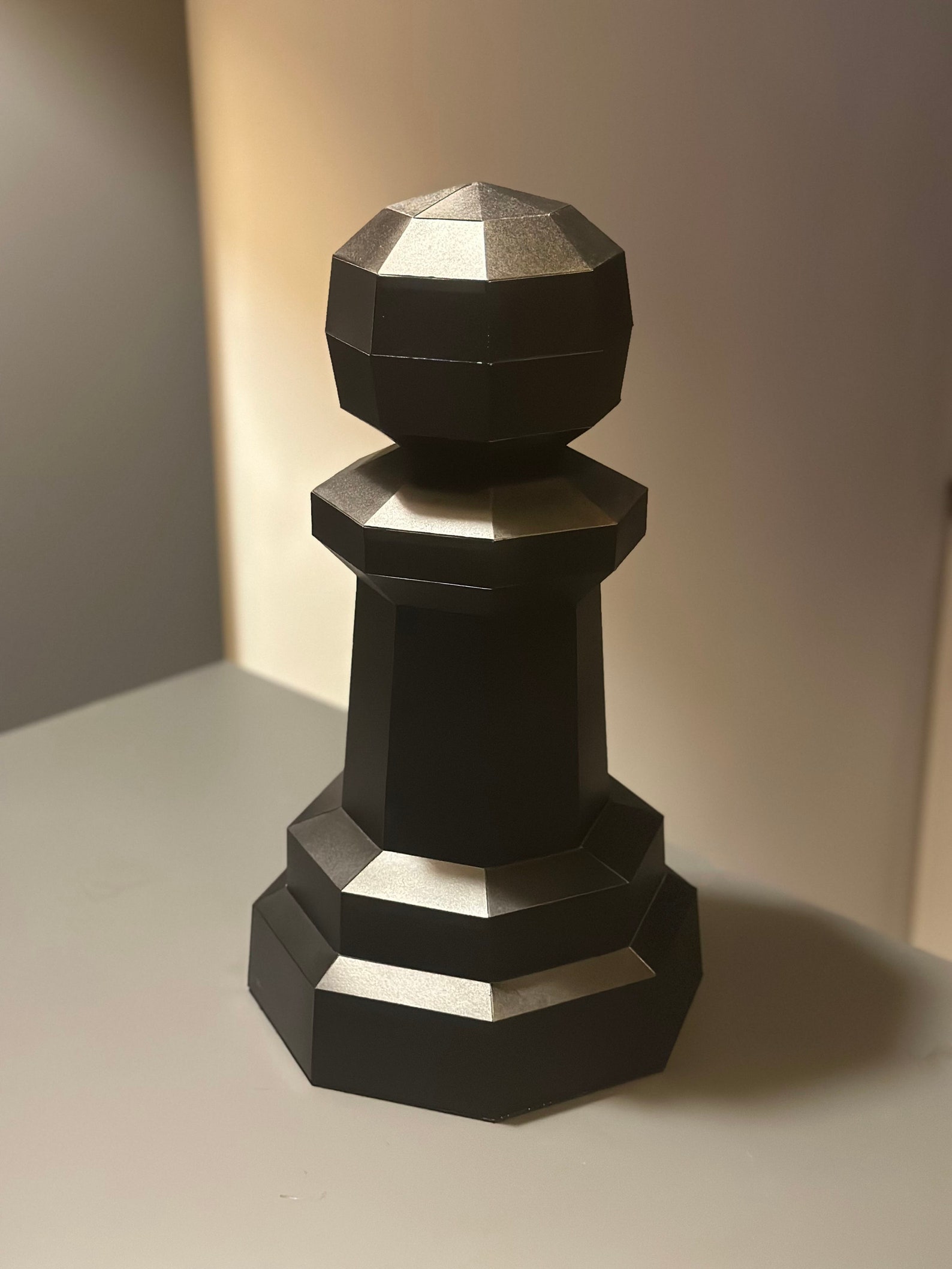 3D Pawn Chess Papercraft Template: Low Poly Sculpture (PDF) - Etsy